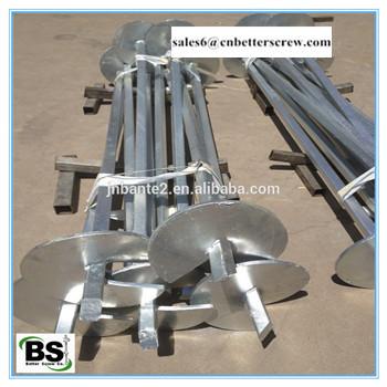 China Heavy Duty Square Bar Helical Ground Anchors for new construction for sale