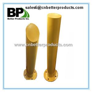 China steel welded flat cap safety guard bollards for sale