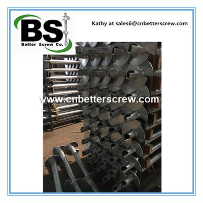 China Hot dipped galvanized steel Round Shaft Helical Pile Driving Foundation Systems for sale