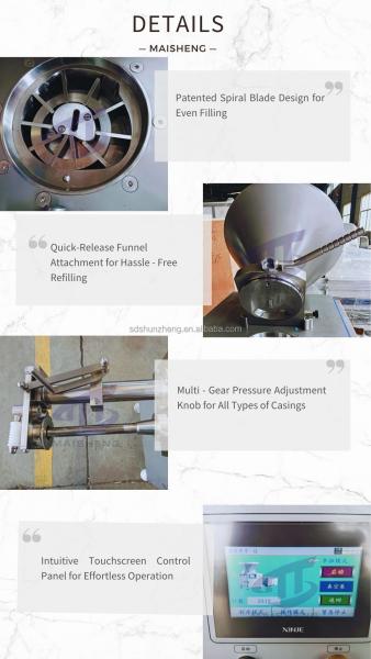 Quality Automatic Hydraulic Industrial Sausage Stuffer Filling Machine New Condition for for sale