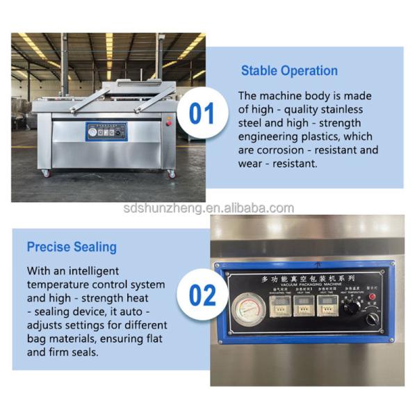 Quality Double Chamber Meat Vacuum Packing Machine Vacuum Chicken Packaging Sealer for sale