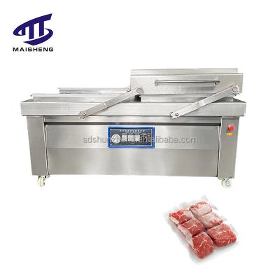 China Double Chamber Meat Vacuum Packing Machine Vacuum Chicken Packaging Sealer Commercial Use for sale