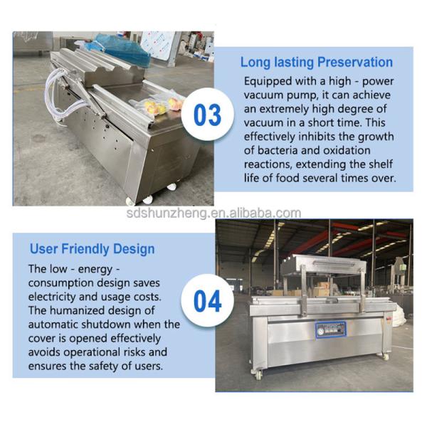 Quality Double Chamber Meat Vacuum Packing Machine Vacuum Chicken Packaging Sealer for sale