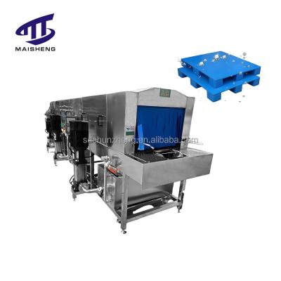 China Industry Plastic Pallet Washer Turnover Basket Washing Machine High Pressure Hot Water Tray Washer and Dryer for sale