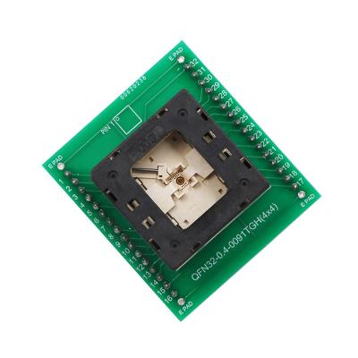 China QFN32 Data Recovery Burning Adapter High-Temperature Aging Resistant Seat 0.35/0.4/0.5Mm Spacing Ic Socekt for sale