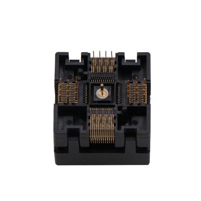 China Qfp48 Ic Socket With Grounding Structure Aging Test Socket Programmer Adapter Socket 0.5mm Spacing Chip Body Size 7 × 7m for sale