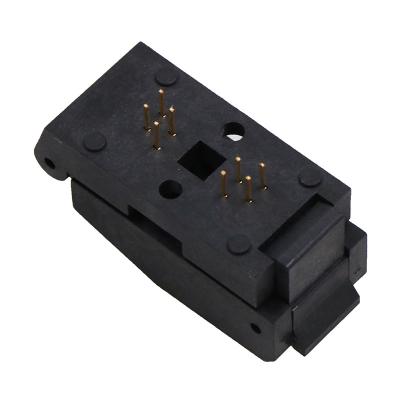 China Sop8-1.27 Flip Cover Shrapnel Aging Seat Spacing 1.27mm Chip Socket Burning And Programming Fixture for sale