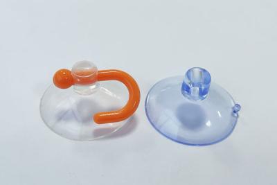 China 35mm Pvc Plastic Suction Cup With Hole / Plastic Hook Hanger On Glass for sale