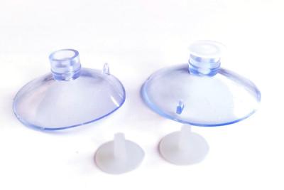 China Stick on glass window clear 45 mm replacement plastic suction cup with thumb tack for sale