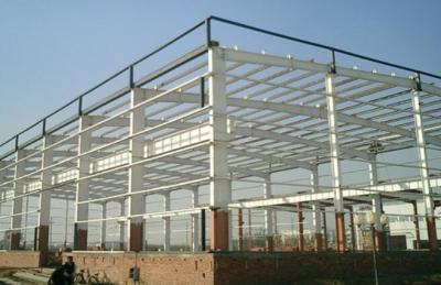 Edificio de almacenamiento con estructura de acero de sección H soldada para ventanas y puertas de aluminio
