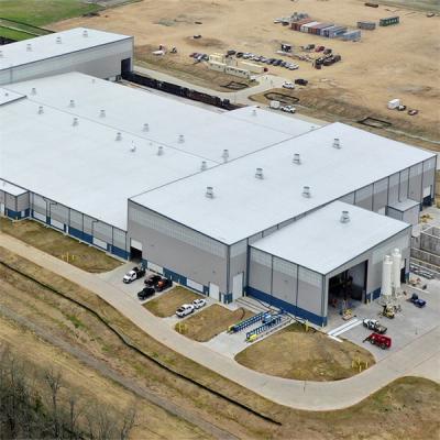 中国 Q355/Q235 選択的な隔熱とUPVCダウンパイプを持つ鉄鋼構造工房 販売のため