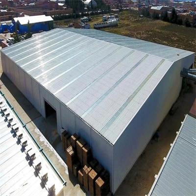 China Hot Rolled Prefab Steel Warehouse For Slope Roof With Strong Load Capacity for sale