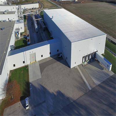 China Sandwich Panel Steel Structure Workshop for UPVC Downpipe and Color Steel Sheet Roof for sale