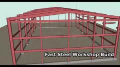 A workshop constructed with steel structure materials
