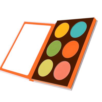 China OEM 6 het Kleurenpoeder schittert Oogschaduwflikkering met Highlighter Te koop