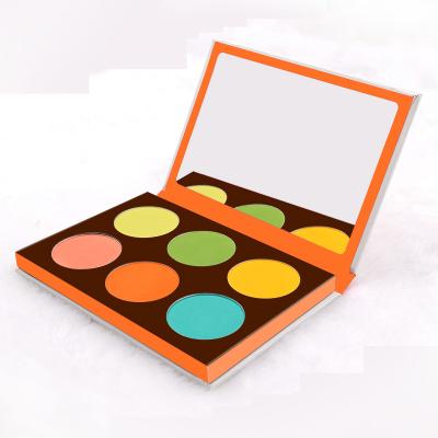 China OEM 6 het Kleurenpoeder schittert Oogschaduwflikkering met Highlighter Te koop