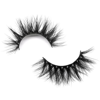 China 3D pestanas falsificadas de vista naturais Wispy naturais realísticas dos chicotes 25mm à venda