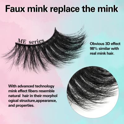 China Het natuurlijke Kijken 3D Faux Mink Eyelashes 16mm Wreedheids Vrije Zwepen voor Sian Eyes Te koop