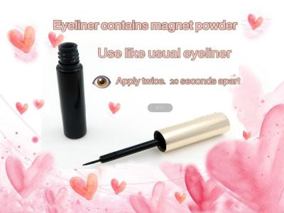 China ODM-Schwarz-natürliche falsche Wimper-magnetische Peitschen mit Eyeliner zu verkaufen