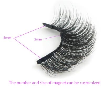 China ODM-Schwarz-natürliche falsche Wimper-magnetische Peitschen mit Eyeliner zu verkaufen