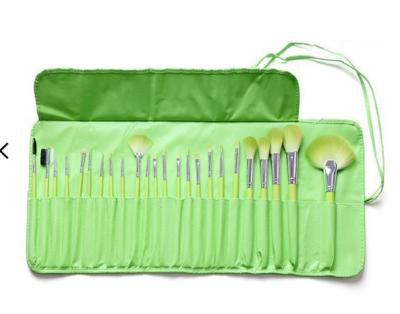 Cina 24 capelli naturali della maniglia di bambù di PCS compongono il set di pennelli con la borsa verde in vendita