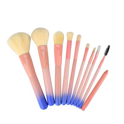 Cina Colore cosmetico di pendenza del set di pennelli 10Piece di trucco dei capelli sintetici molli in vendita