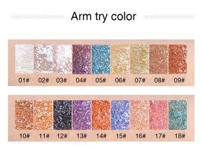 中国 OEM 19*11.9*3 cmのきらめきのクリームのアイシャドウ18は高い顔料を着色する 販売のため