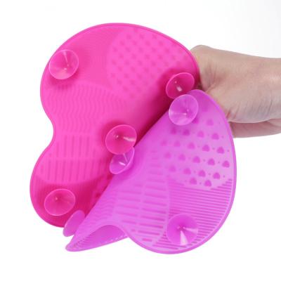 China ODM van het de Borstel de Schonere Stootkussen van de siliconemake-up Schoonmakende Mat van het Borstelgel Te koop