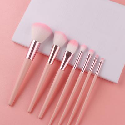 Cina Il cosmetico dell'ombretto di Brochas Maquillaje spazzola la maniglia di legno di nylon 7pcs in vendita
