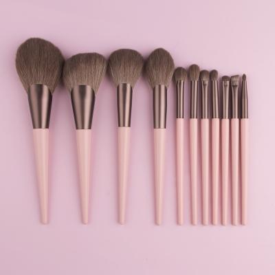 Cina Il vegano spazzola le spazzole di trucco di viaggio ha fissato il trucco sintetico dei capelli ha messo 11pcs rosa in vendita