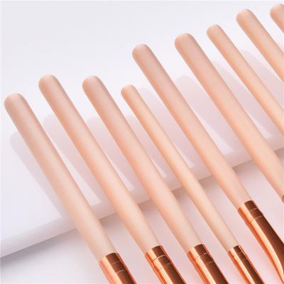 Cina Il nero di legno Rose Gold Pink del set di pennelli 12pcs di trucco dell'ombretto della maniglia in vendita