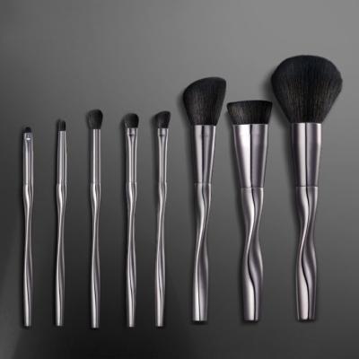 Cina Fibra sintetica del set di pennelli Unbranded nero di trucco 8pcs con la borsa in vendita