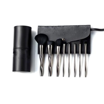 Cina Fibra sintetica del set di pennelli Unbranded nero di trucco 8pcs con la borsa in vendita