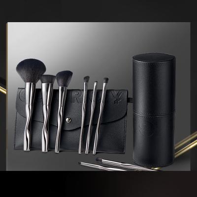 Cina Fibra sintetica del set di pennelli Unbranded nero di trucco 8pcs con la borsa in vendita