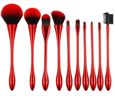 Cina Rossi carmini cosmetici angolari Rose Gold del set di pennelli 10 setole di nylon del filamento dei pc in vendita