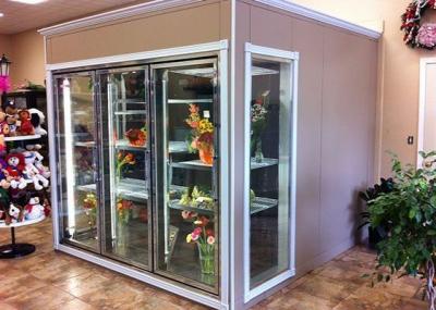 China Convenient Walk-in Beer Cave Coolers L Type Walk in Cooler with Customizable Glass Door for sale