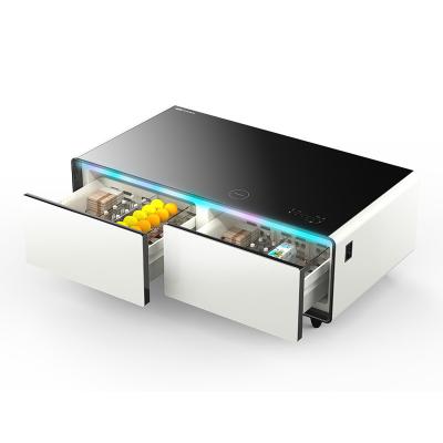 China Outdoor Smart Coffee Table with Dual-Zone Temperature Zone and Built-in Refrigerator for sale