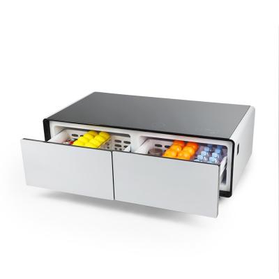 China Moderna Mini geladeira mesa de chá com música e faixa de temperatura de 3 8 C/6- 12 C à venda