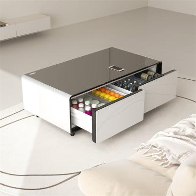 Cina Frigo per tavolo da caffè moderno con caricabatterie USB wireless e altoparlante incorporato in vendita