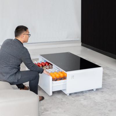 China Smart Furniture Modern Living Room Coffee Table with Wireless Charging and Music Player for sale