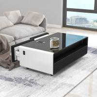 China Modern Style Extendable Smart Coffee Table with Refrigerator Drawer and Wireless Charging for sale