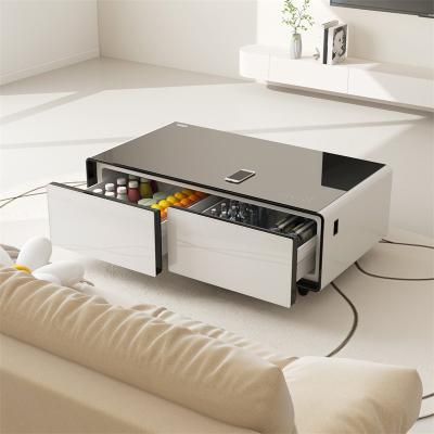 China 2024 Smart Coffee Table Refrigerator Frost-Free Defrost Type and Large Capacity Storage for sale