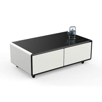 Digital Control and Boiling Kettle in Compact Living Room Fridge with Wireless Charging