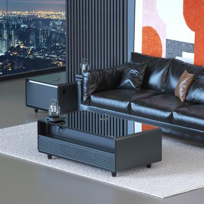 Cina 1357*732*503mm Dimensione imballaggio Tavolo da tè moderno con ricarica wireless e frigorifero in vendita