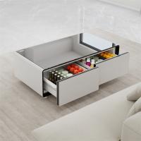 China USB Installation Customized Metal Wireless Charger Coffee Table with Storage Function for sale