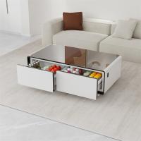 China USB Installation Customized Metal Wireless Charger Coffee Table with Storage Function for sale