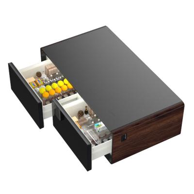 Cina Installazione USB Caricabatterie senza fili in metallo personalizzato Tavolo da caffè con funzione di archiviazione in vendita