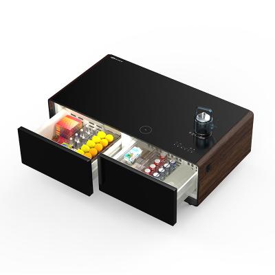 중국 무선 충전기와 다기능 듀얼 도어 냉장고와 함께 사무실 커피 테이블 판매용