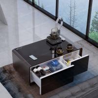 China Multifunctional Smart Coffee Table with Wireless Charging and Compressor Refrigerator for sale