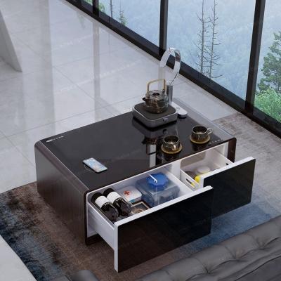 Cina Arredamento del soggiorno Tavolo da caffè intelligente di lusso con frigorifero e vetro temperato in vendita